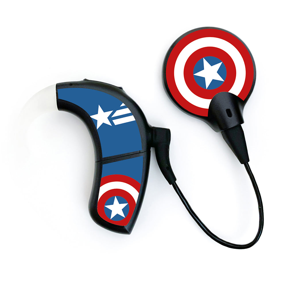 America Superhero - stickers for Advanced Bionics – Hearoes